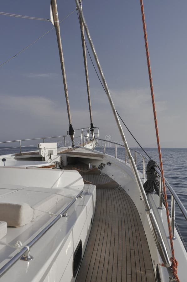 Deck of sailboat stock photo. Image of class, people - 24608314