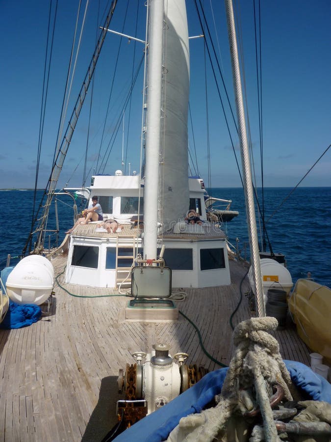 Deck of sailing yacht editorial image. Image of south - 96772835