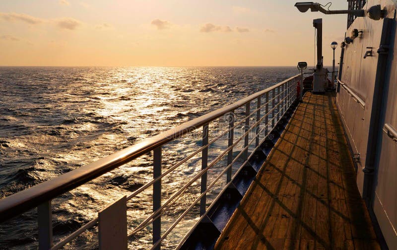 Deck ship stock image. Image of tourism, morning, waves - 7341277