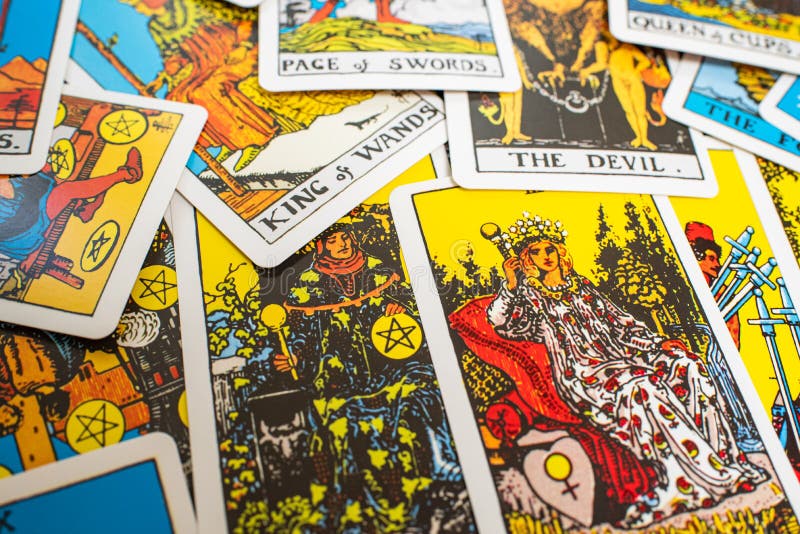 A Deck of Tarot Cards. Fortune Telling, Prediction. Magic. Stock Photo ...