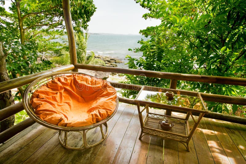 A deck with a view stock image. Image of island, orange - 13324255