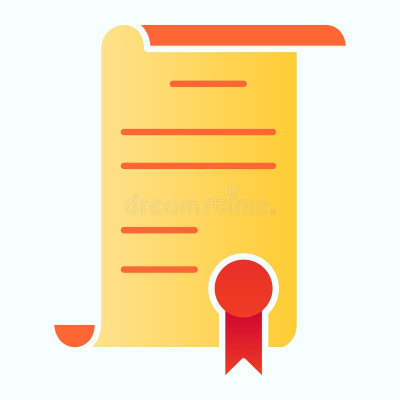 Declaration Flat Icon. American Document Vector Illustration Isolated ...