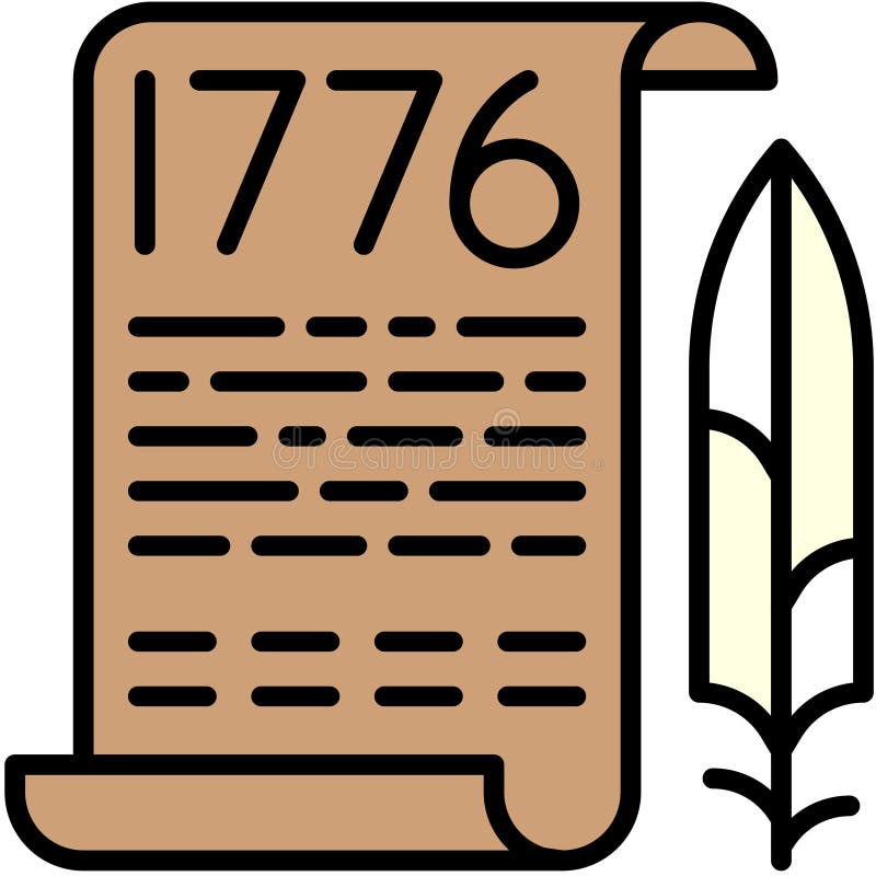 Declaration Of Independence Scroll Clipart