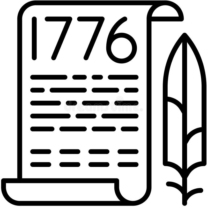 Declaration Of Independence Scroll Clipart