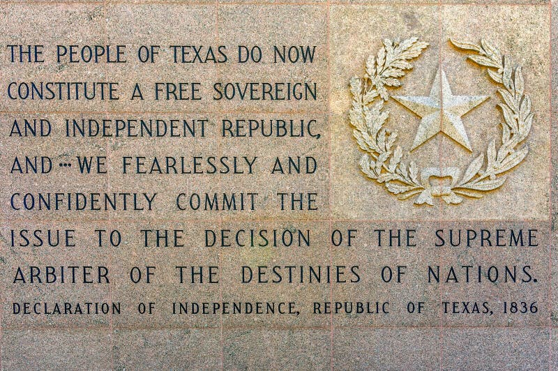 Declaration of Independence Republic of Texas 1836 Stock Photo - Image ...