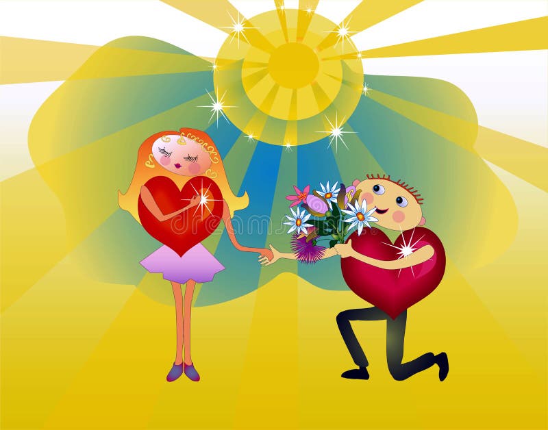 Declaration of love stock vector. Illustration of people - 22951288