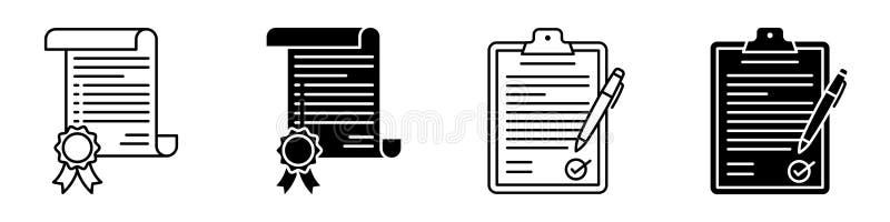 Declarations icon vector stock illustration. Illustration of document ...