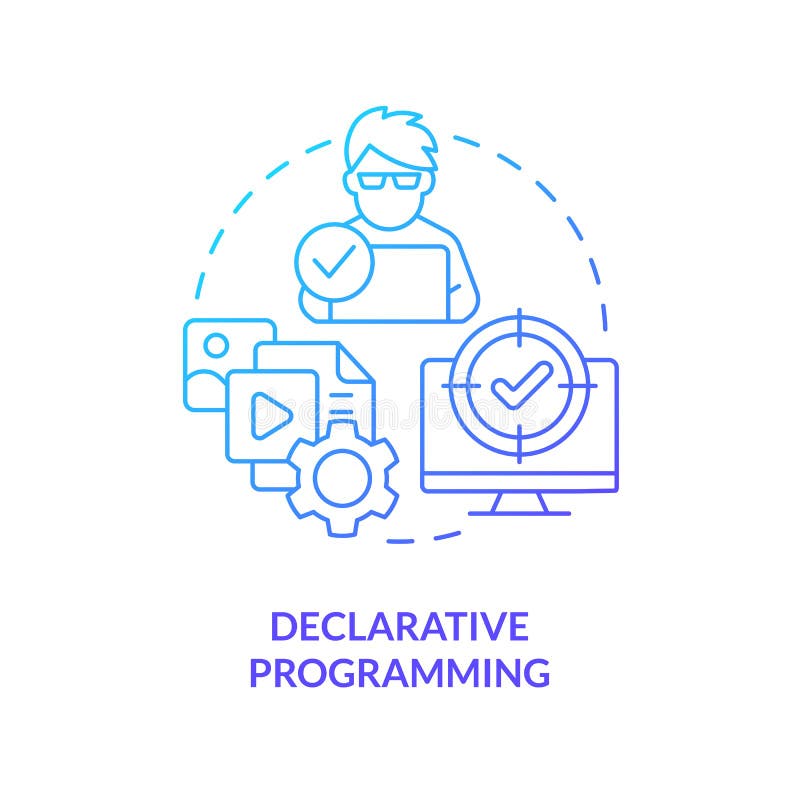 Declarative Programming Blue Gradient Concept Icon Stock Vector ... Declarative Programming Blue Gradient Concept Icon Stock Vector ...