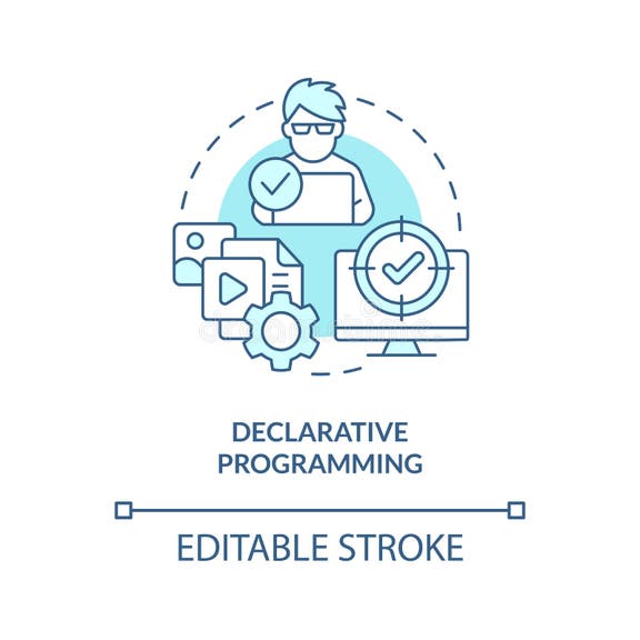 Declarative Programming Turquoise Concept Icon Stock Vector - Illustration of script, concept ...