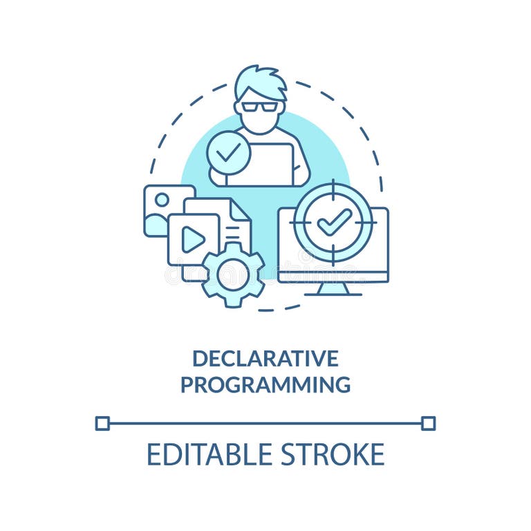 Declarative Programming Turquoise Concept Icon Stock Vector - Illustration of script, concept ...