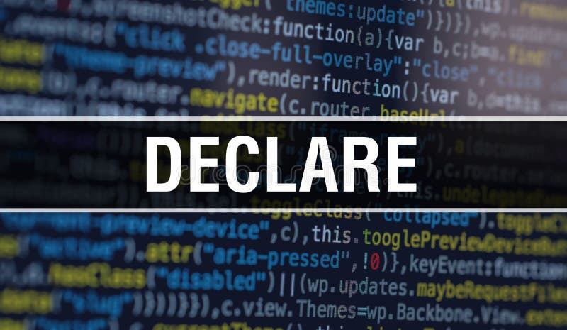 Declare with Abstract Technology Binary Code Background.Digital Binary ...