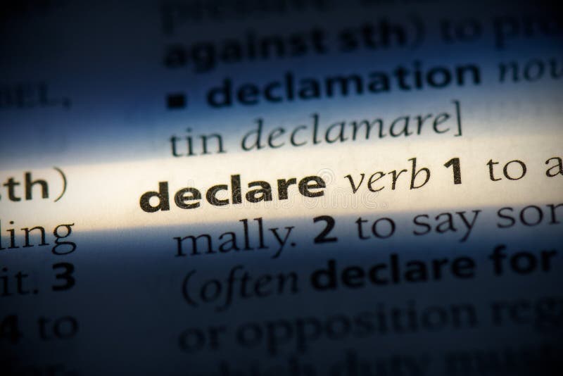 Declare stock photo. Image of word, concept, learn, vocabulary - 161577510