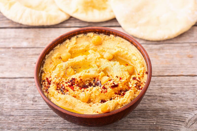 Declicious Food from Chickpea - Hummus Stock Image - Image of eastern ...