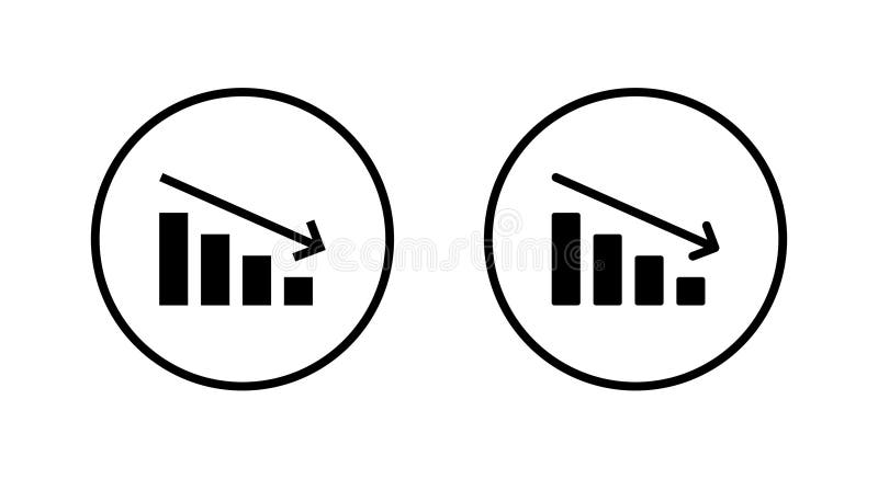Downward Trend Arrow Outline Stock Illustrations – 323 Downward Trend ...