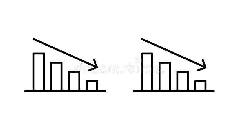 Downward Trend Arrow Outline Icon Stock Illustrations – 303 Downward ...
