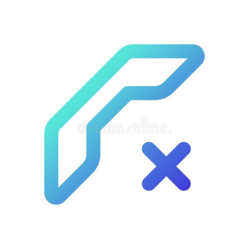 Decline Call Pixel Perfect Gradient Linear Ui Icon Stock Vector - Illustration of icon, contact ...