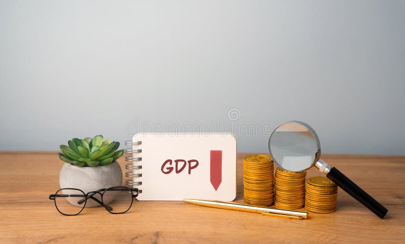 Decline and Decrease of GDP Stock Photo - Image of financial, gross ...