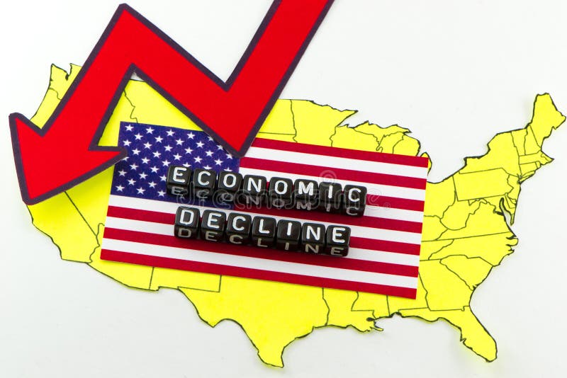The decline of the economy stock illustration. Illustration of global ...