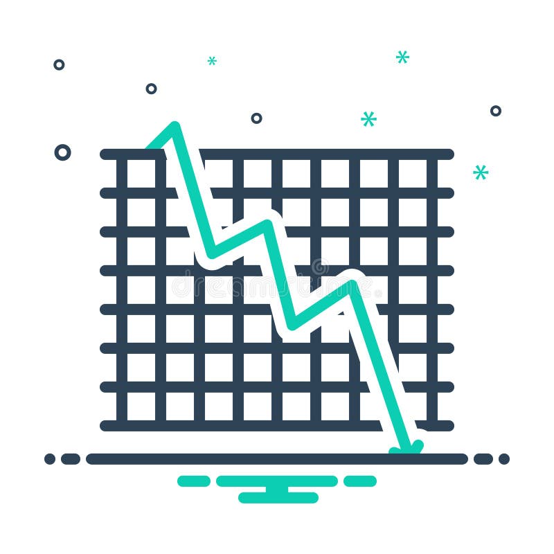 Mix Icon for Decline, Relapse and Downfall Stock Vector - Illustration ...