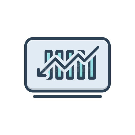 Color Illustration Icon for Decline, Reduce and Decrease Stock ...
