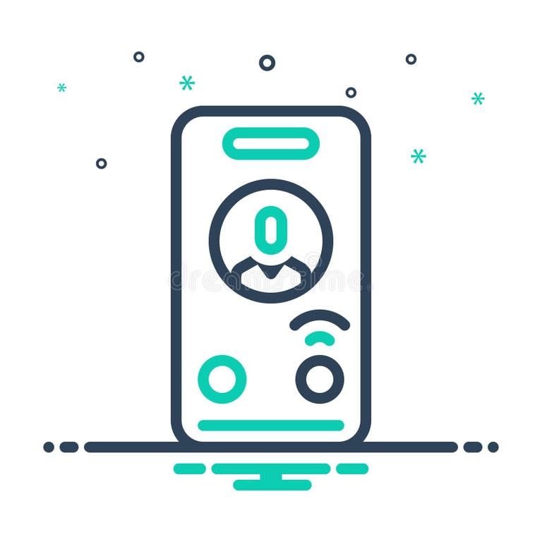 Mix Icon for Decline, Reject and Communication Stock Illustration ...