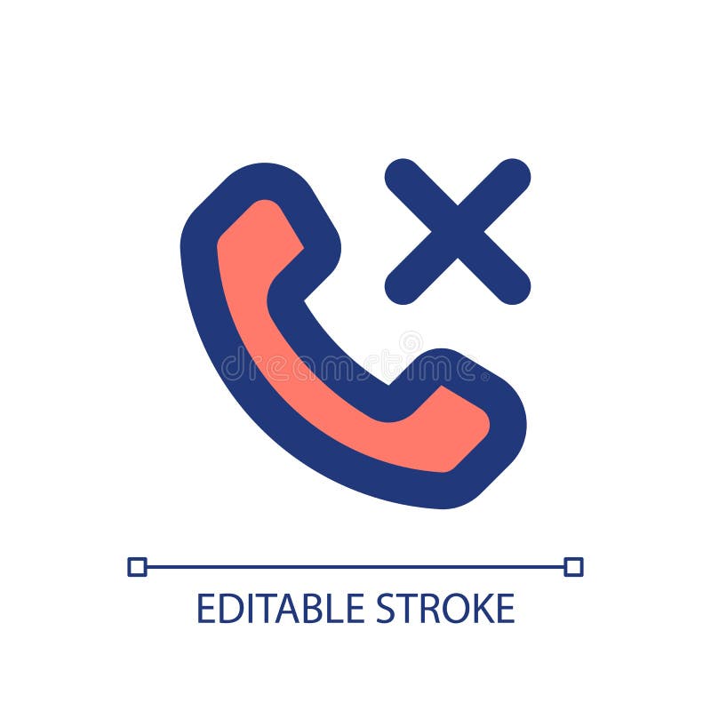 Decline Phone Call Pixel Perfect RGB Color Ui Icon Stock Vector ... Decline Phone Call Pixel Perfect RGB Color Ui Icon Stock Vector ...