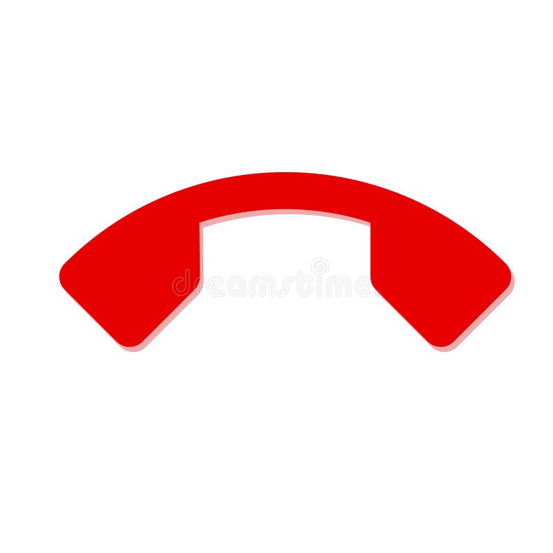 Decline Phone Call Button. Red Hang Up Button Icon. Vector Illustration ...