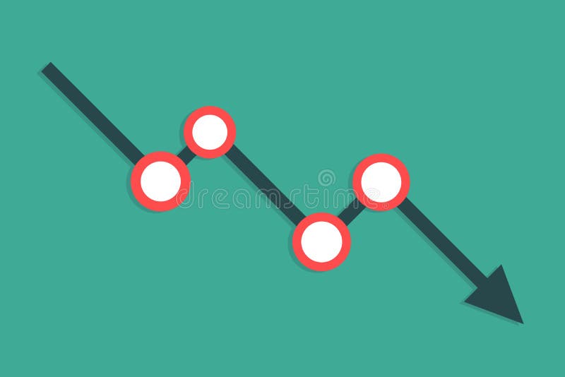 Decline Prices. Falling Chart. Graph Drop. Lower Finance Stock Vector ...