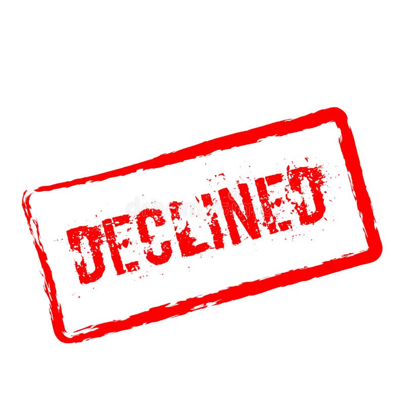 Declined Red Rubber Stamp Isolated on White. Stock Vector ...