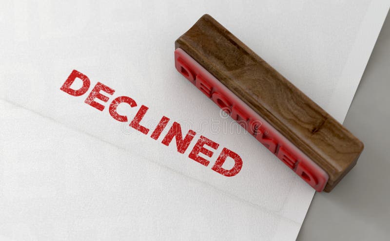 Declined Rubber Stamp stock image. Image of refuse, deny - 25947361