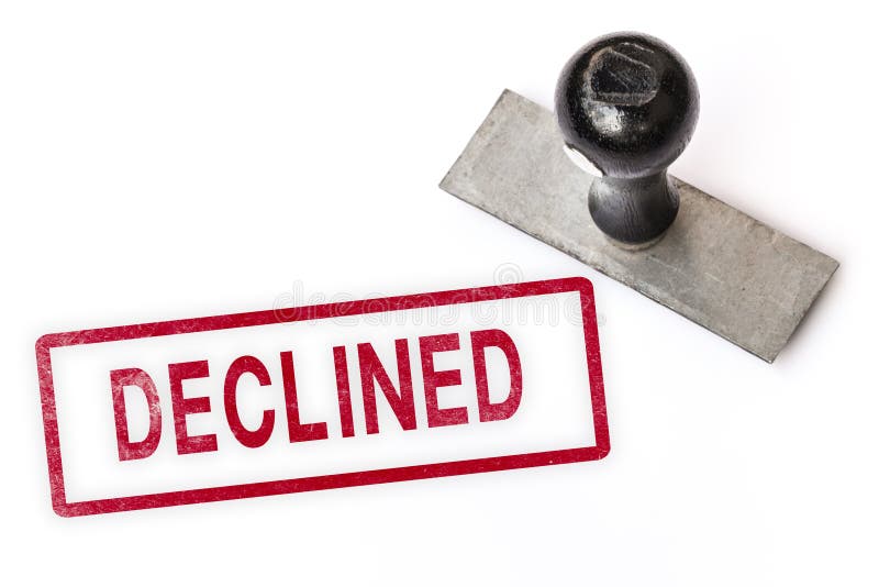 Declined Rubber Stamp stock photo. Image of close, oneself - 25947342