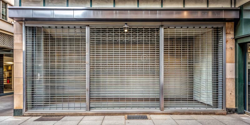 Declining Business Empty Storefront Closed Sign and Shutters a Sign of ...