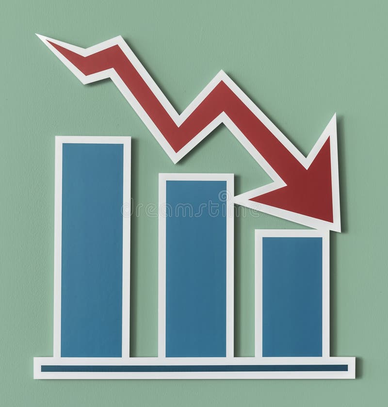 Declining Business Report Bar Chart Illustration Stock Illustration ...