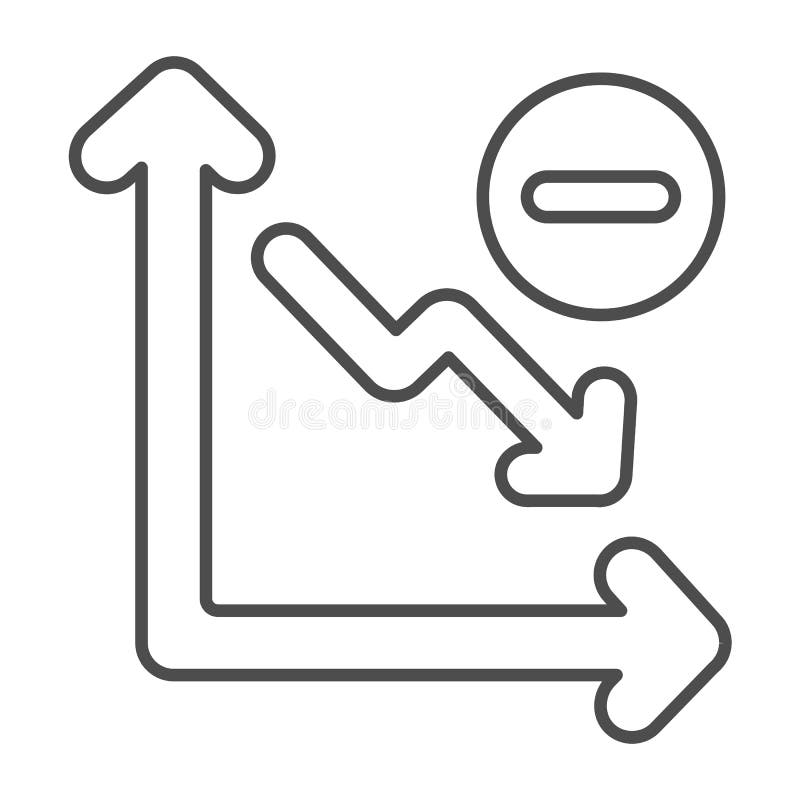 Declining Bar Graph, Decrease Bar Chart Line and Solid Icon, Diagram Concept, Graph Down Vector ...