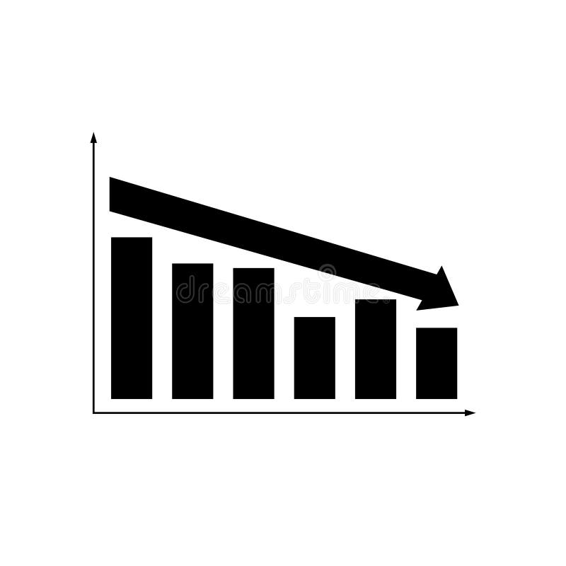 Declining Graph Icon. Business Decline Chart Sign Stock Vector ...