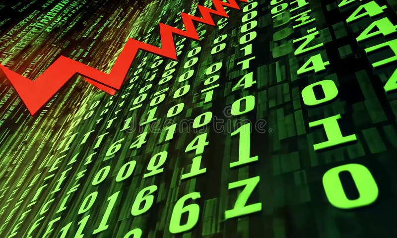 Declining Market Trend, Represented by a Red Downward Trendline Amidst ...