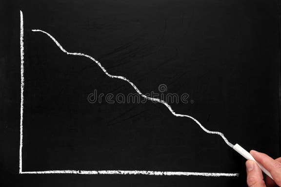 A declining profit chart. stock photo. Image of business - 3306702