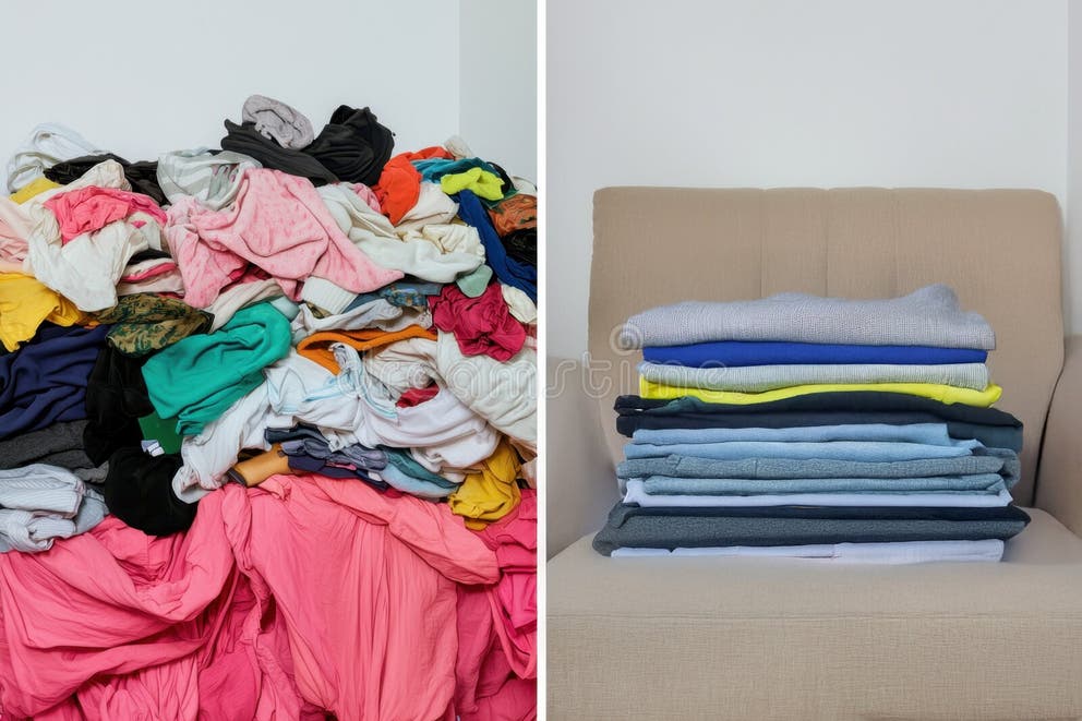 Declutter, Home Organization Concept. Disorganization or Clutter with ...