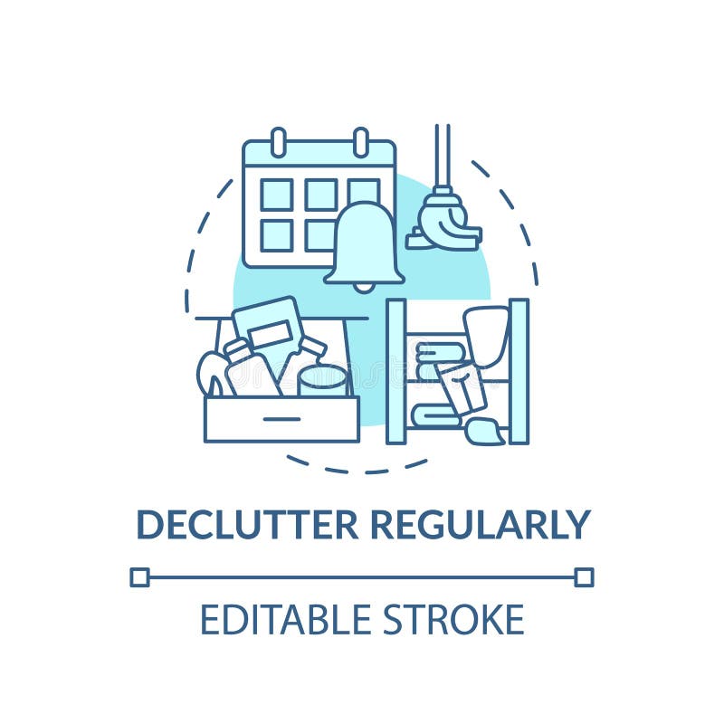 Declutter Regularly Concept Icon Stock Vector - Illustration of ...