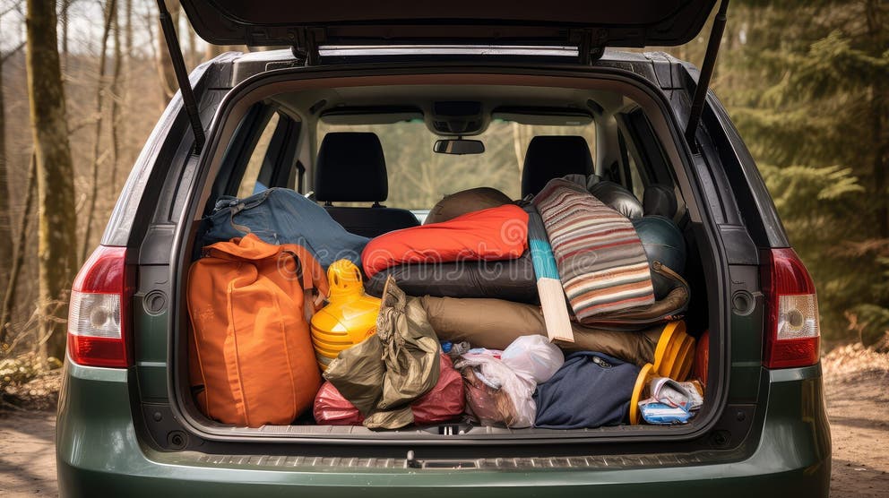 Declutter Spring Cleaning Car Stock Illustration - Illustration of ...