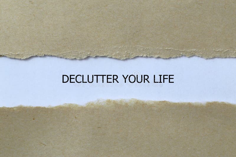 Declutter Your Life on White Paper Stock Image - Image of minimalism ...
