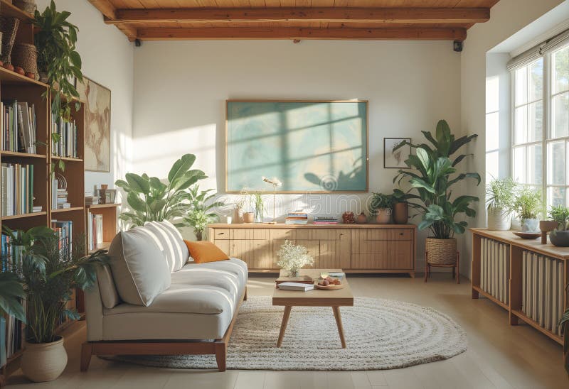 Decluttered Home for Relaxation and Focus Stock Photo - Image of ...