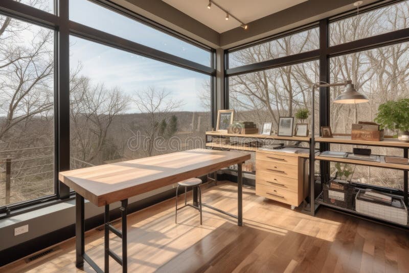 Decluttered Space with View of Scenic Natural Setting Stock ...