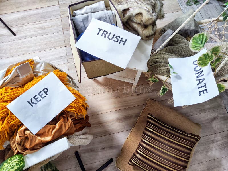 Decluttering Dress According To the Konmari Method. the Various ...