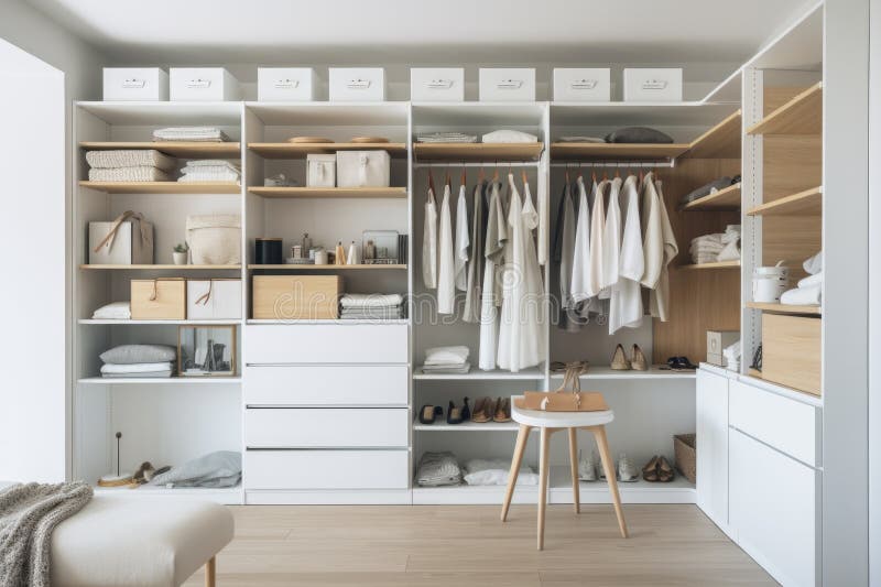 Decluttering Room or Space with the Clutter Cleared and Organized Stock ...