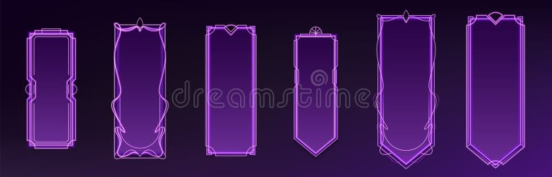 Deco Frame for Ui Game. Medieval Fantasy Button Stock Vector ...