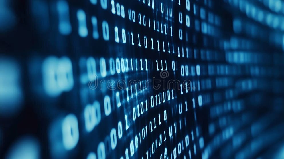 Decoding the Digital Age, a Visual Journey through Binary Code and Abstract Design Stock ...