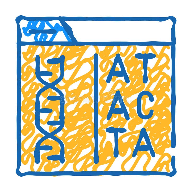 Decoding Dna Code Icon Doodle Illustration Stock Vector - Illustration ...