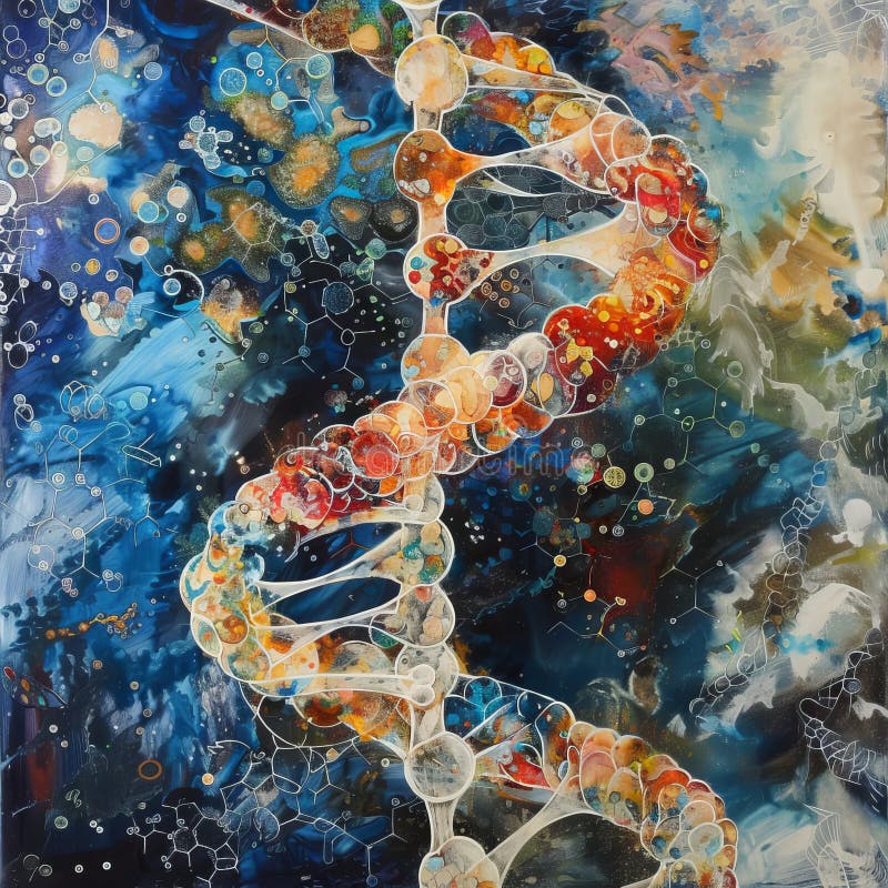 Decoding the Genetic Blueprint Exploring Dna and Cellular Structures in Genetics Stock ...