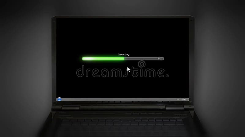 Decoding laptop screen stock footage. Video of black - 40872802